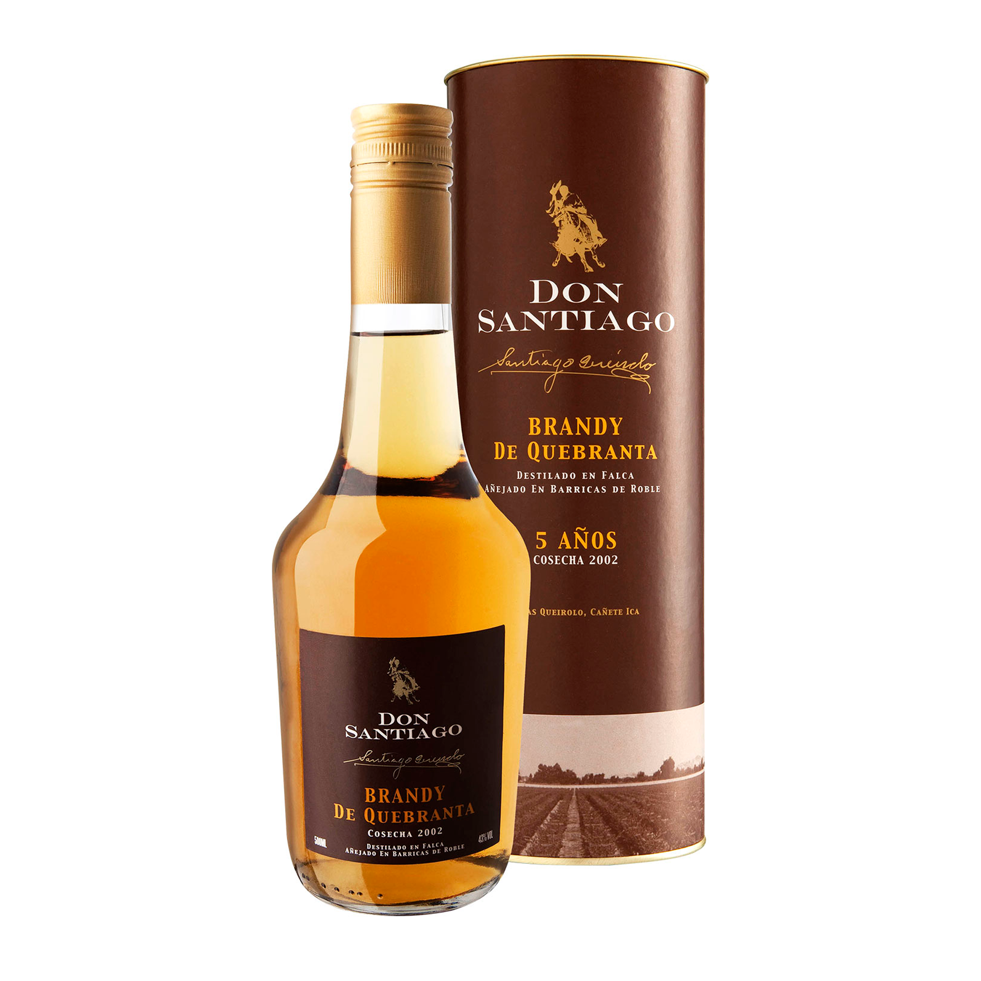 Brandy DON SANTIAGO Quebranta Botella 500ml - Licores | Licorerias.com.pe