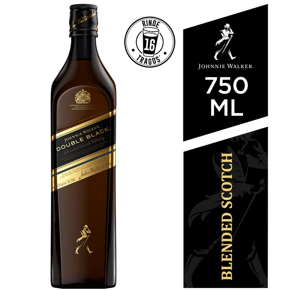 Whisky JOHNNIE WALKER Double Black Label Botella 750ml - Licores ...