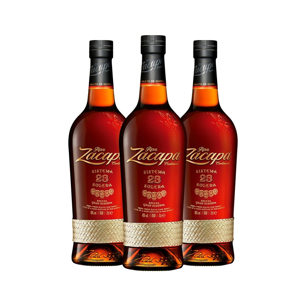 Pack x3 Ron ZACAPA 23 Soleras Botella 750ml - Licores | Licorerias.com.pe