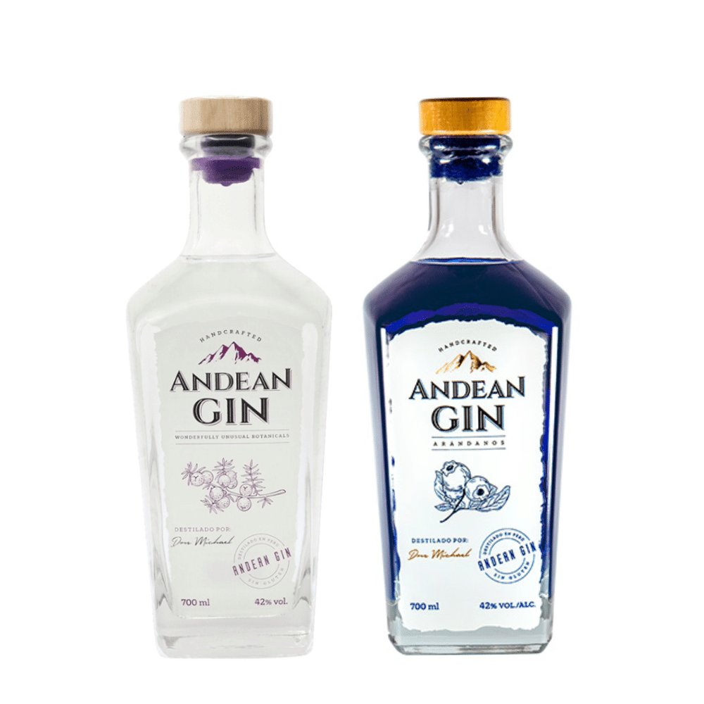 ANDEAN GIN DON MICHAEL 700 ML + ANDEAN GIN ARÁNDANOS DON MICHAEL 700 ML ...