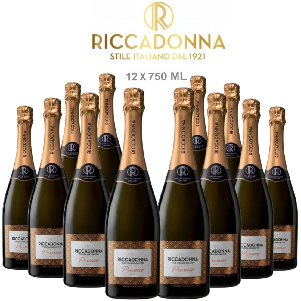 Pack x12 Espumante RICCADONNA Prosecco Botella 750ml - Licores ...